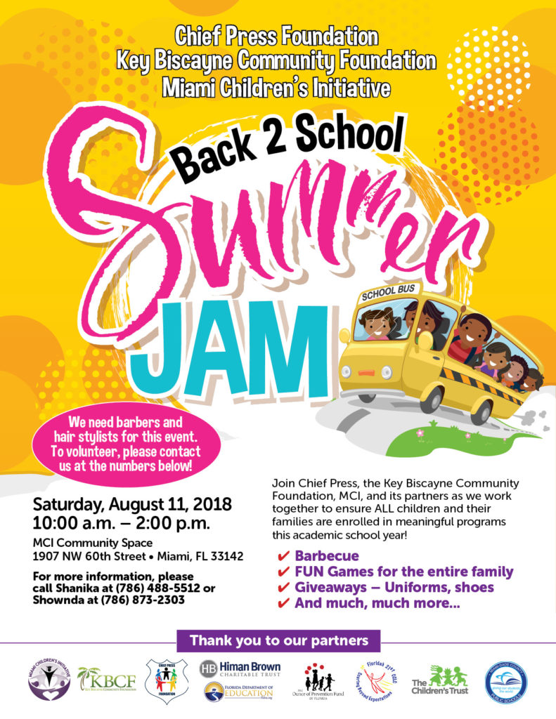 Aug 11 | Back 2 School Summer Jam - Key Biscayne Community Foundation