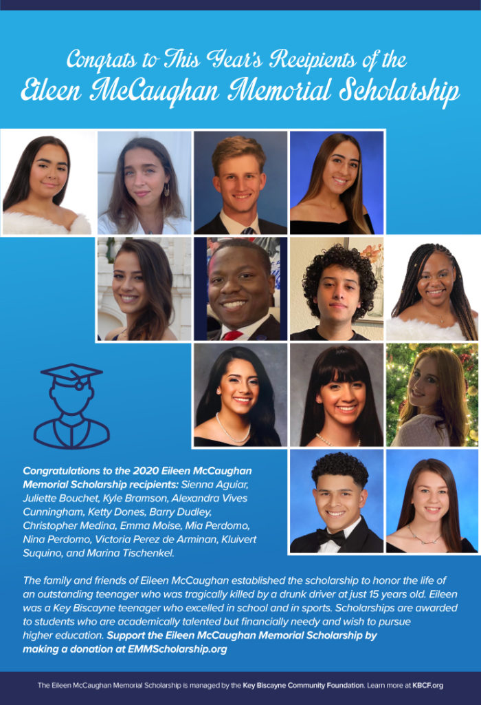 Congrats to the 2020 Recipients of the Eileen McCaughan Memorial Scholarship - Key Biscayne ...