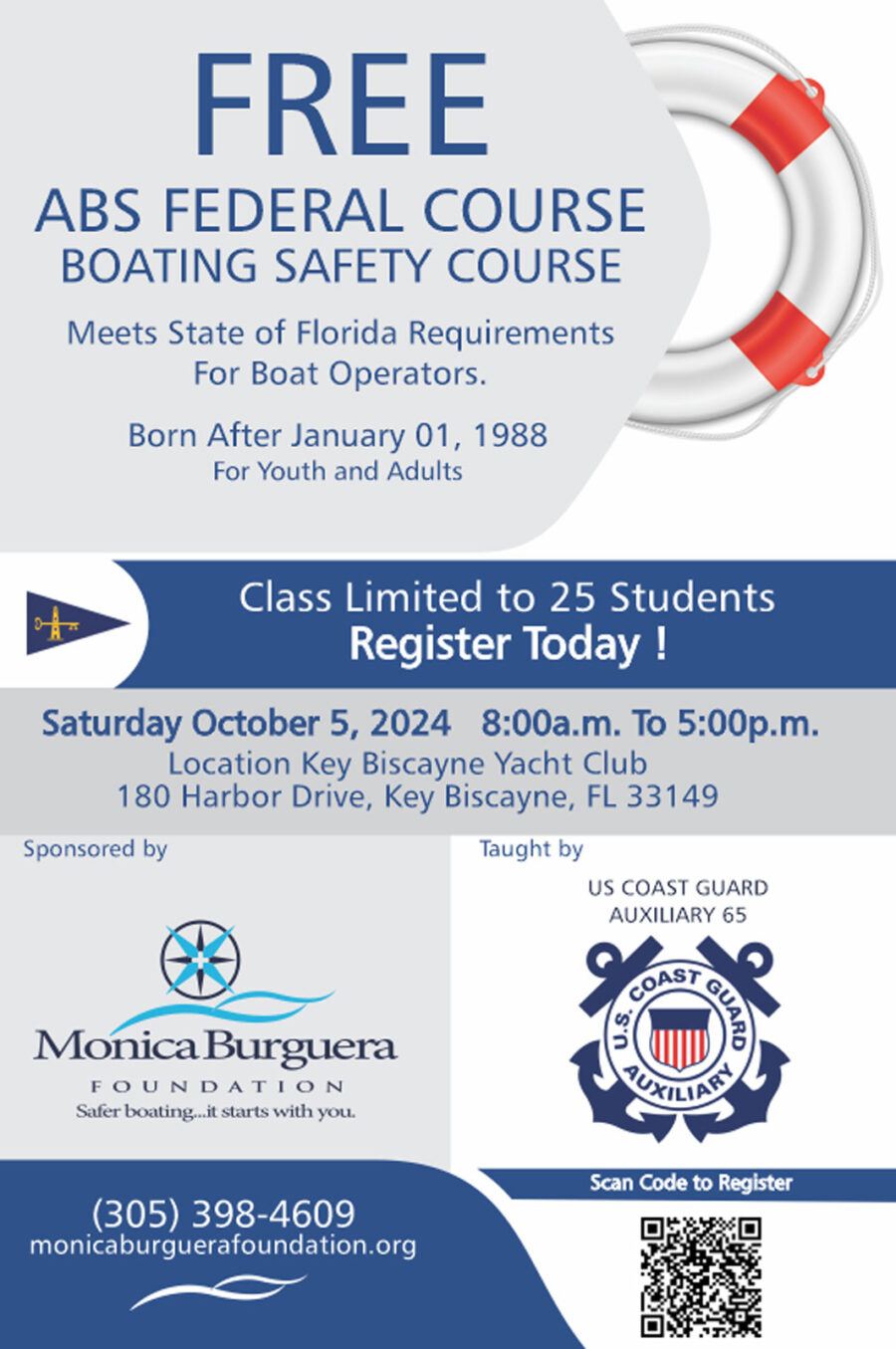 OCT 5 | Monica Burguera Boating Safety Class - Key Biscayne Community ...